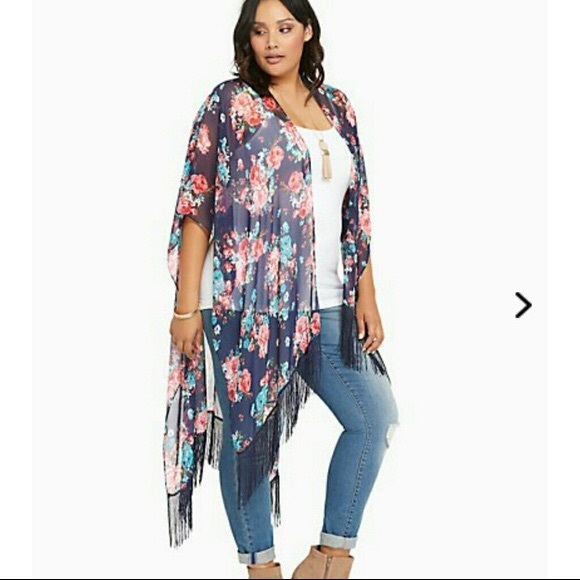 torrid | Tops | Torrid Ruana Chiffon One Size Fits All Shawwrap | Poshmark